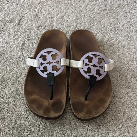 Tory Burch | Shoes | Tory Burch Black White And Light Purple Sandals ...